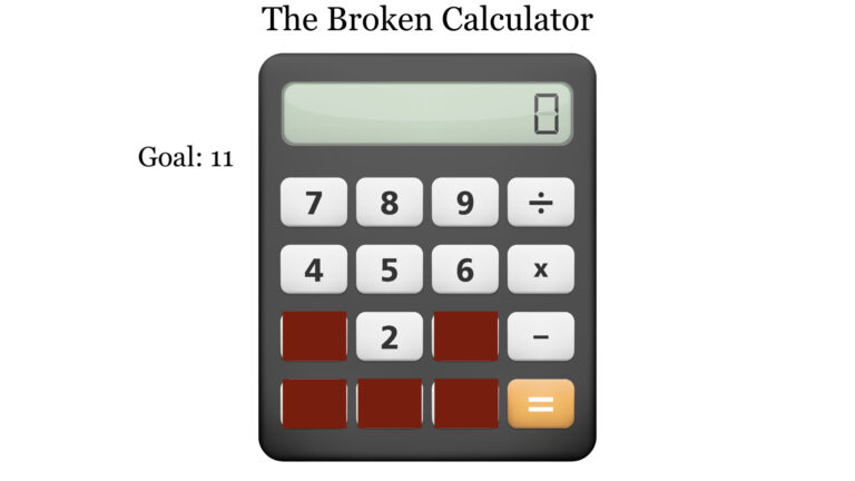Broken Calculator Warm Up - Math For Love