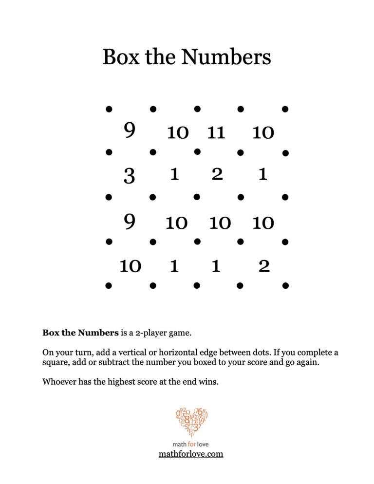 Box the Numbers - Math For Love