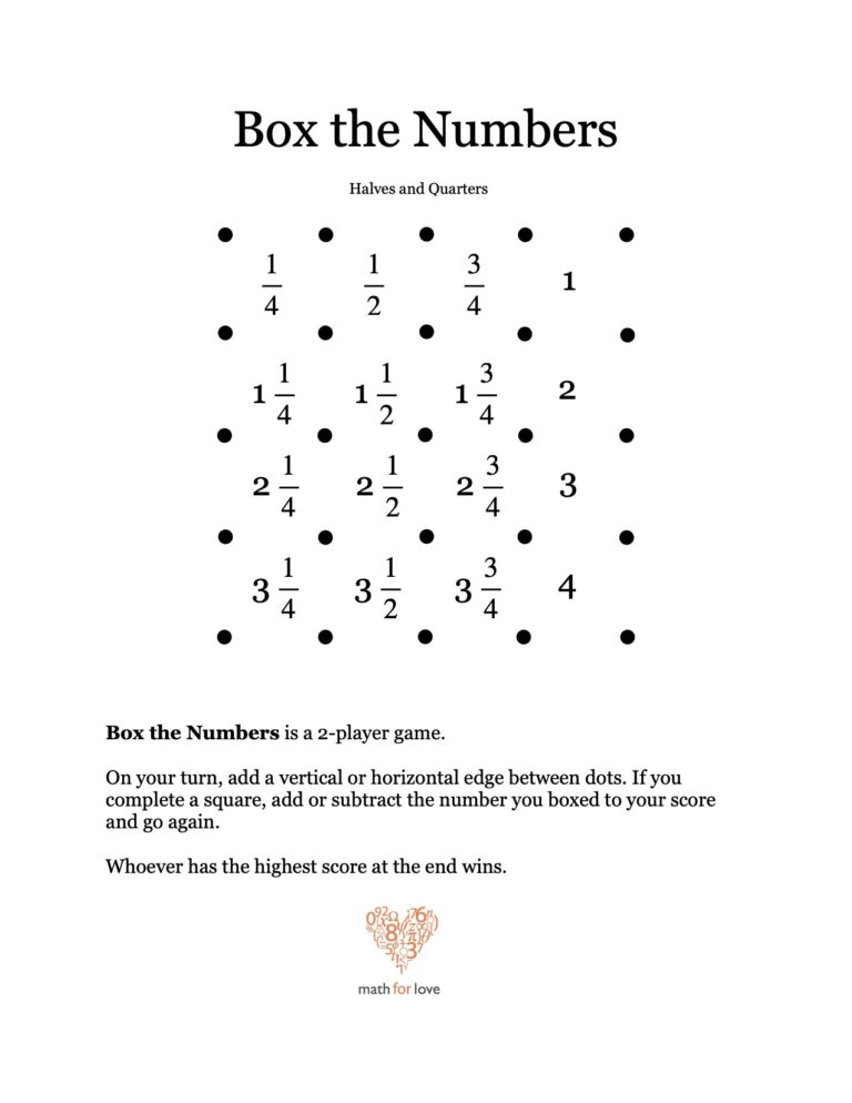 Box the Numbers - Math For Love