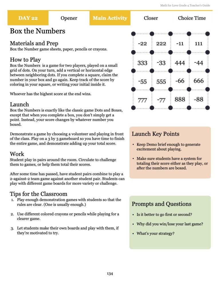 Box the Numbers - Math For Love